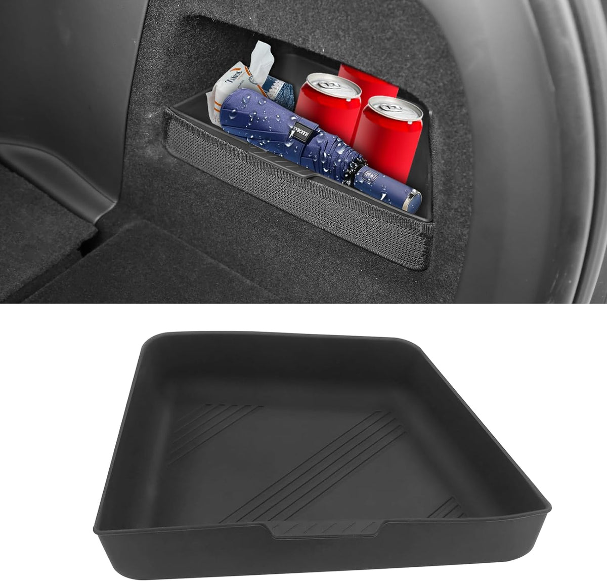 For Tesla Model X Rear Trunk Right Side Organizer Storage Box — Thetapai