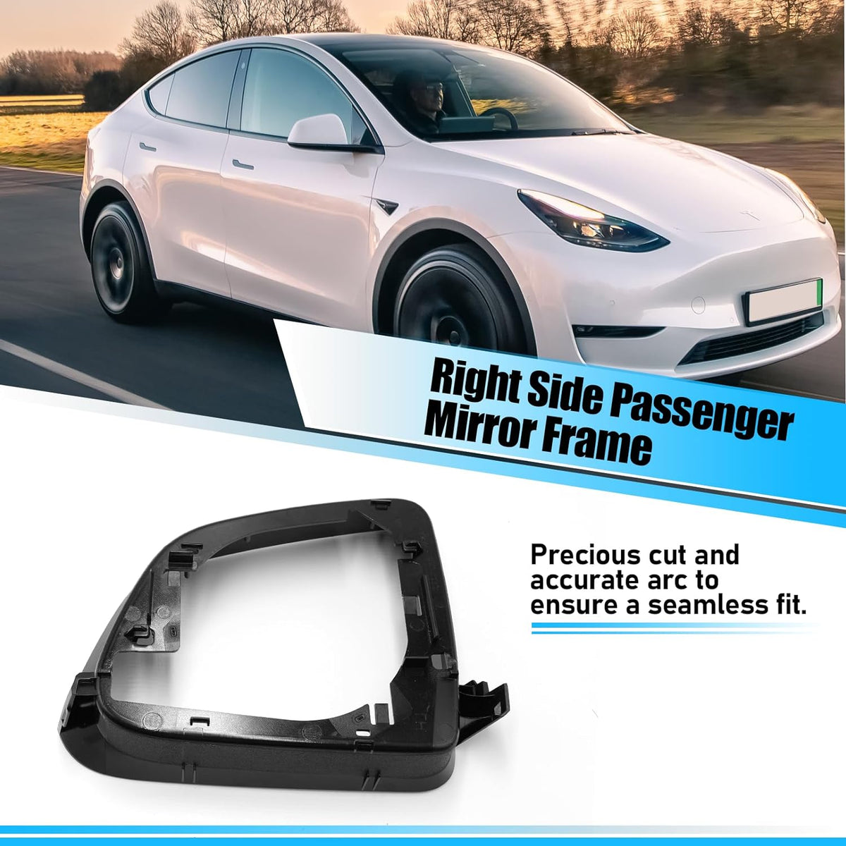 For Tesla Model Y Side Mirror Cover Housing 2018-2023 — Thetapai